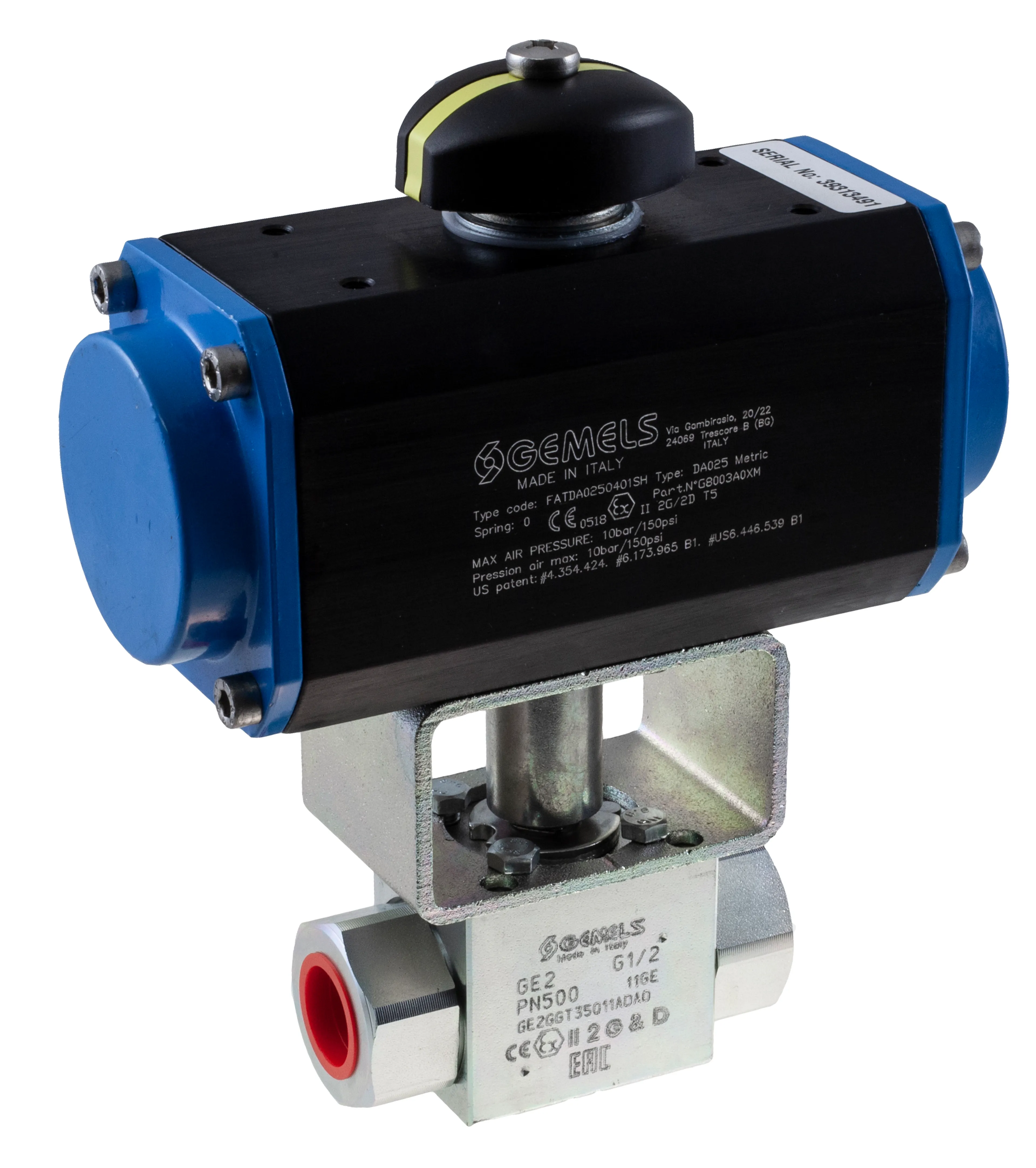High-Pressure Valve with Pneumatic Actuator | Salhydro